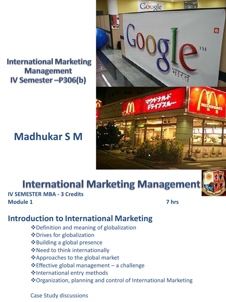 International Marketing Management MBA Guide | PDF | Globalization ...