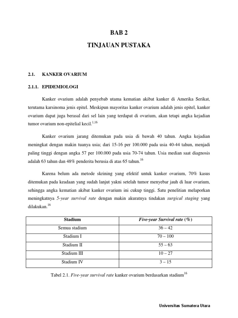 Epidemiologi dan Diagnosis Kanker Ovarium | PDF | Pengembangan Diri