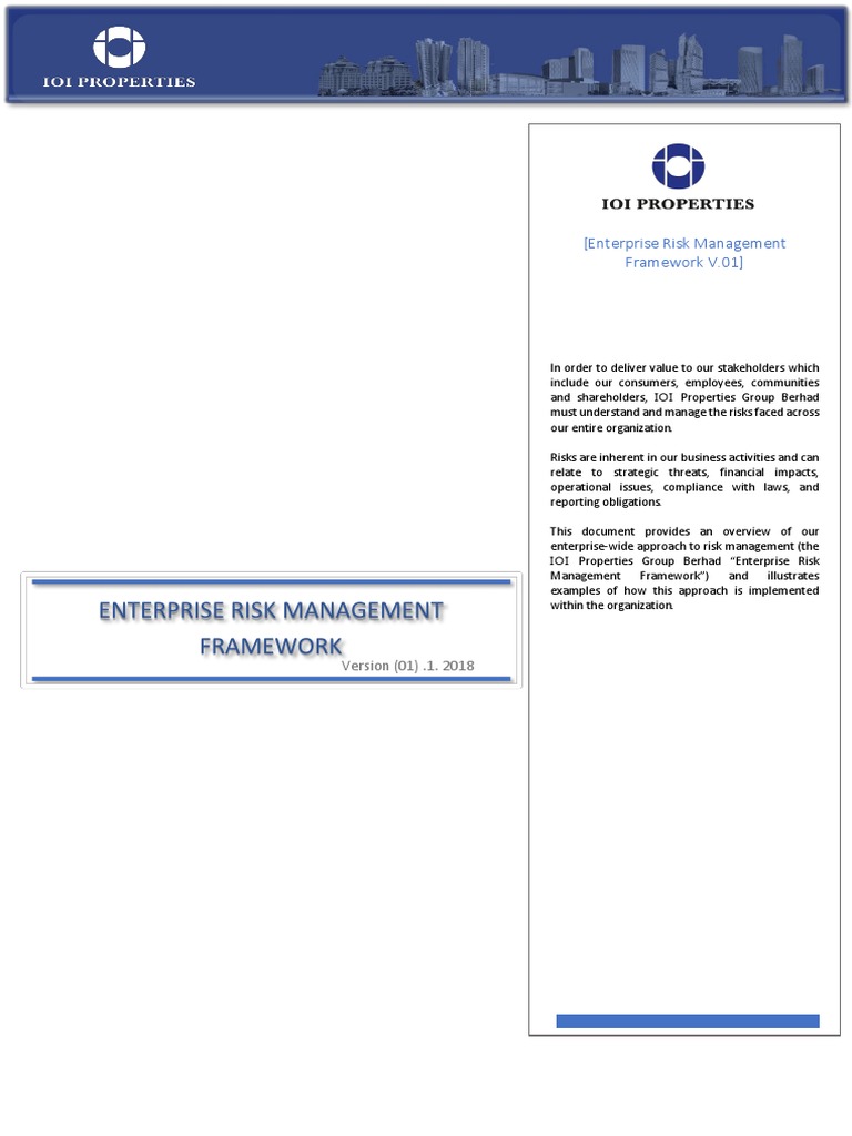 IOIPG-Enterprise Risk Management Framework PDF | PDF | Enterprise Risk ...