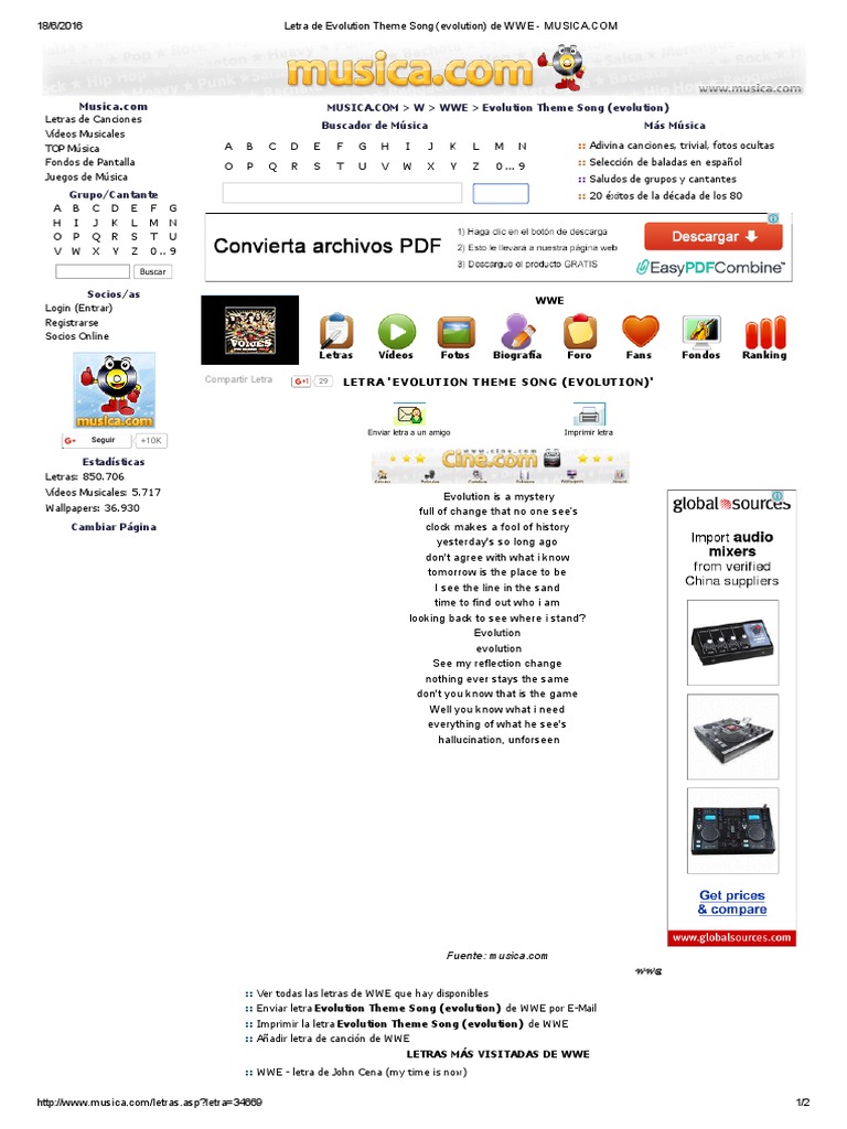 Letra de Evolution Theme Song (Evolution) de WWE - MUSICA | Descargar ...