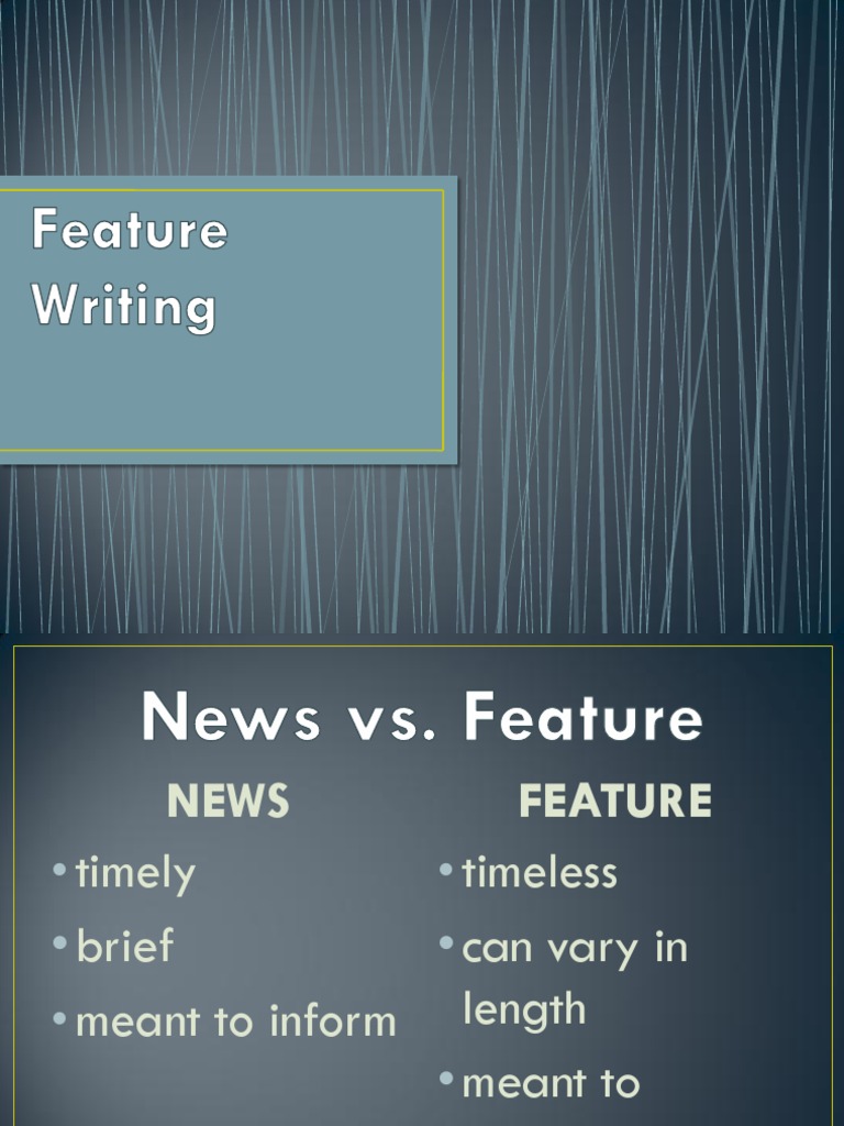 Feature Writing | PDF | News