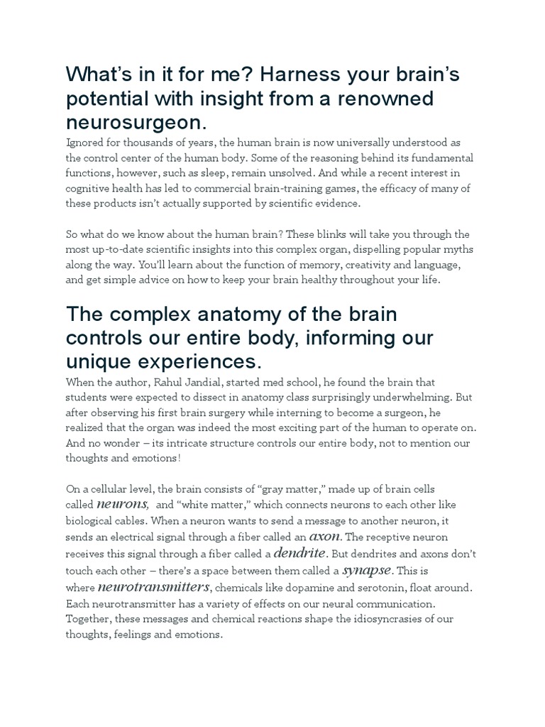 The Complex Anatomy of the Brain and How We Can Boost Our Cognitive ...