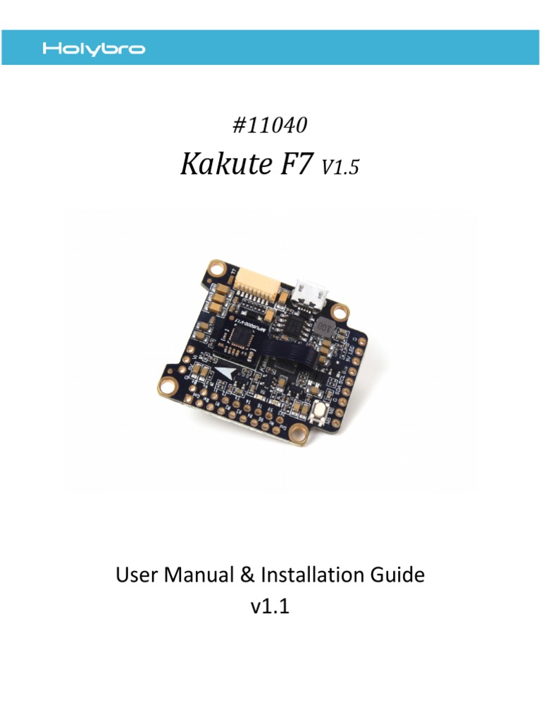 Kakute F7: User Manual & Installation Guide v1.1 | PDF | Booting ...