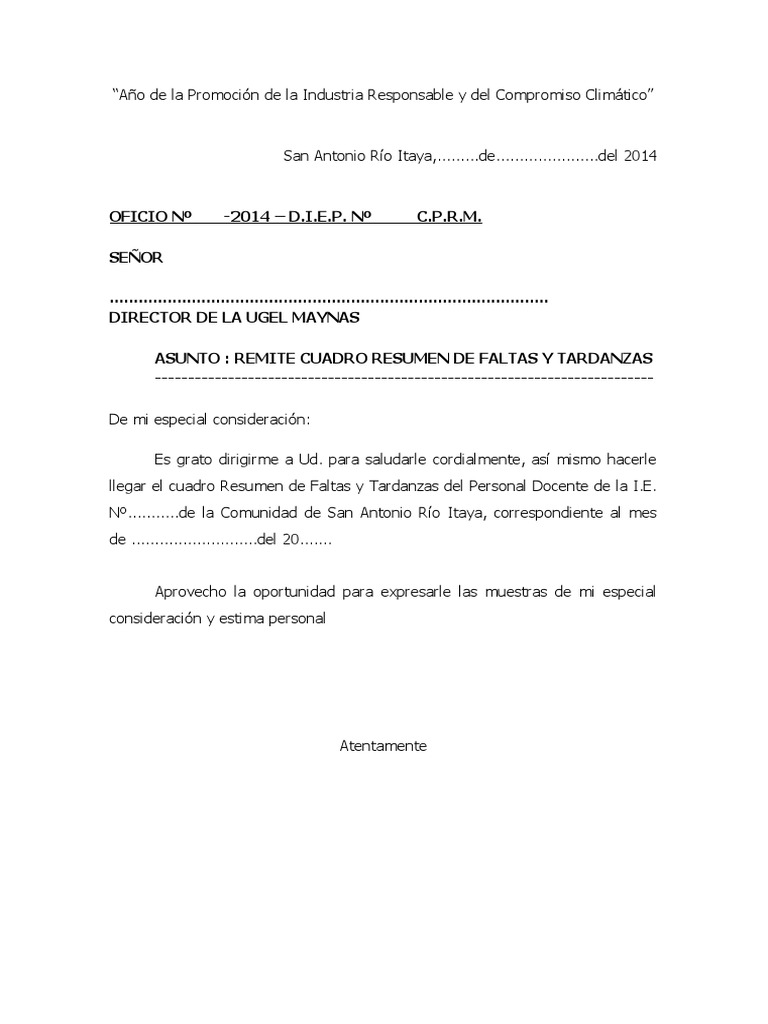 Ejemplo de Oficio Simple | PDF