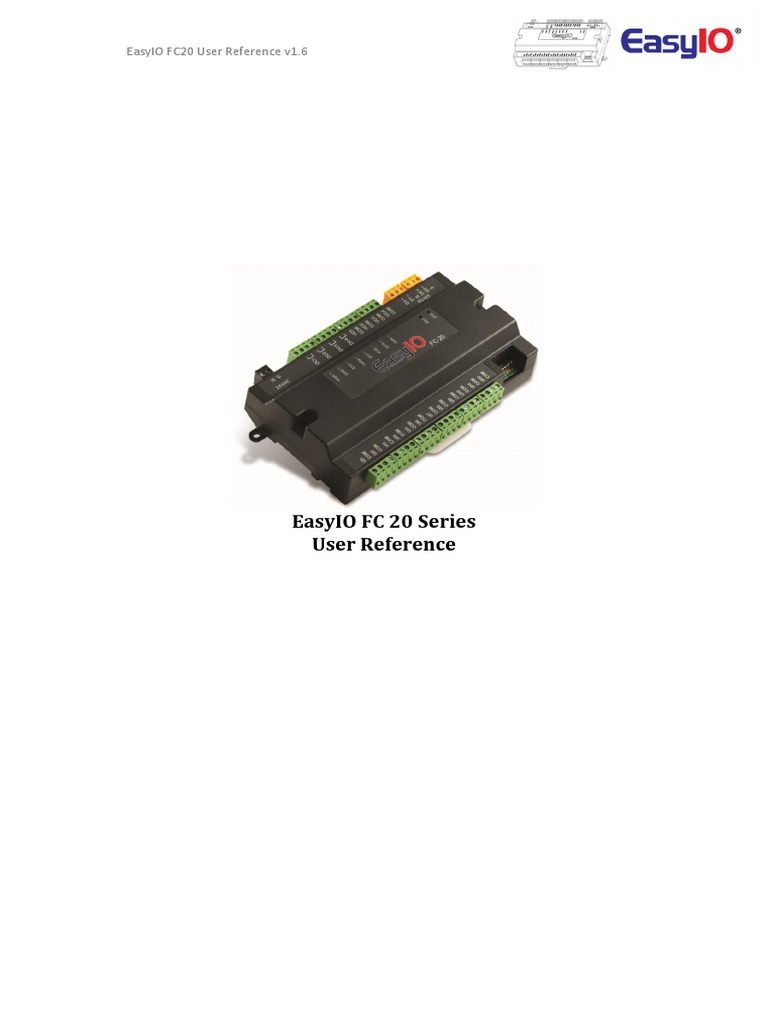 02 EasyIO FC20 User Reference v1.6 PDF | PDF | Electromagnetic ...