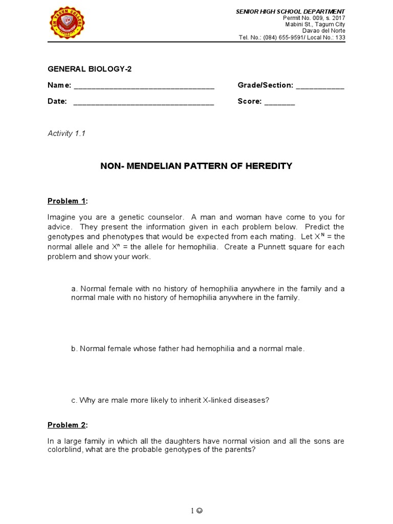 Non-Mendelian Genetics Practice Worksheet | PDF | Genotype | Allele