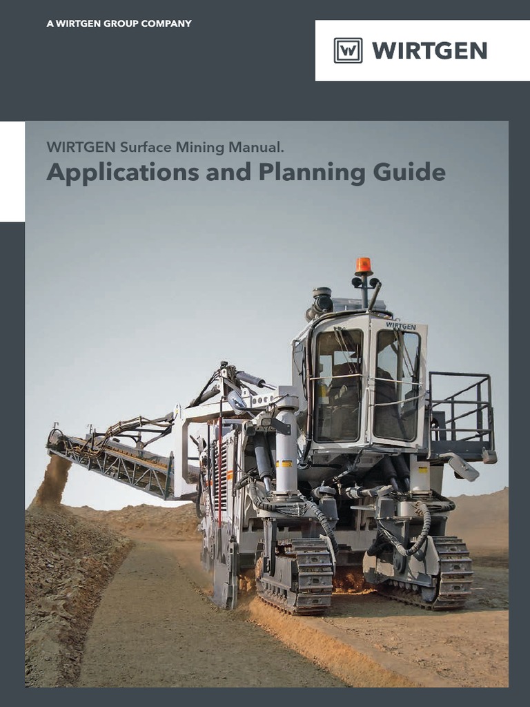 Applications and Planning Guide: WIRTGEN Surface Mining Manual | PDF ...