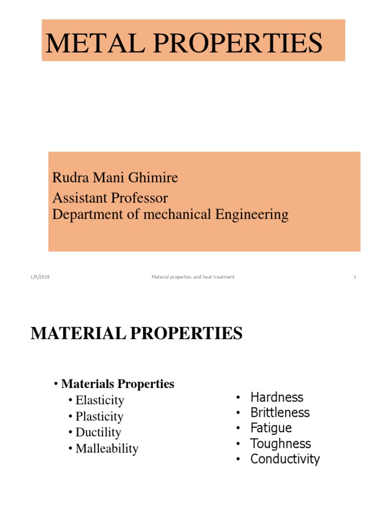 6 - Material Properties | PDF | Heat Treating | Steel