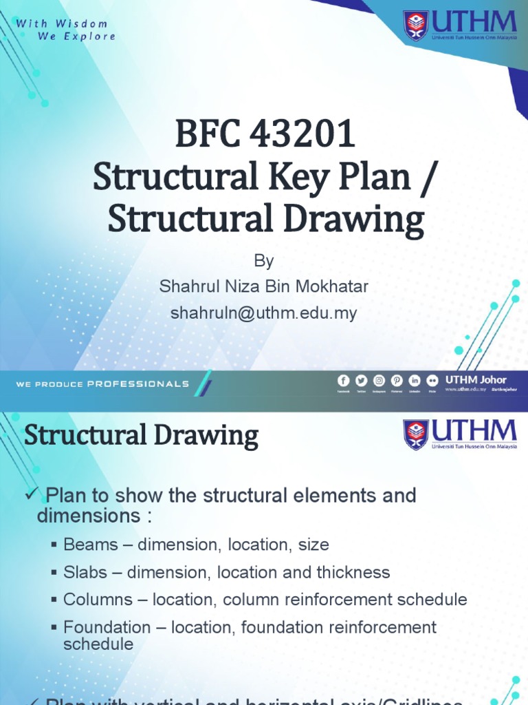 BFC 43201 Structural Key Plan / Structural Drawing: by Shahrul Niza Bin ...