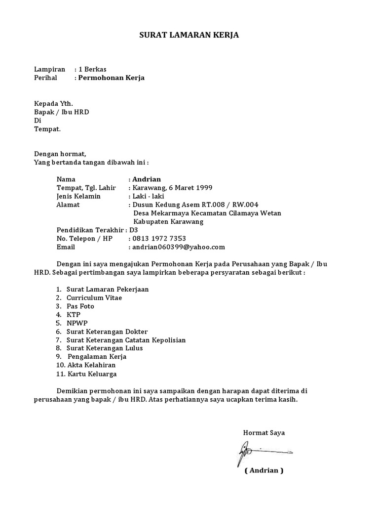 CV ANDRIAN (Autosaved) - Dikompresi | PDF