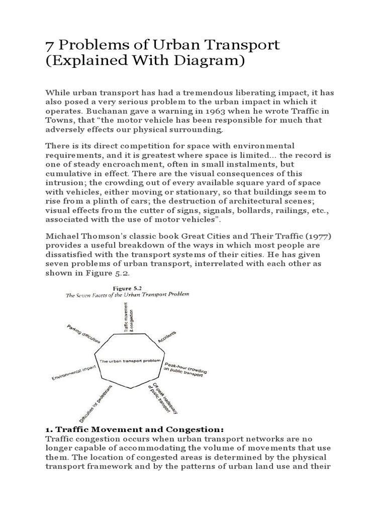 7 Problems of Urban Transport | PDF | Air Pollution | Noise