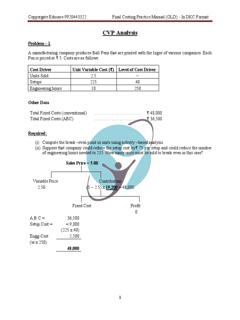 CVP Analysis - Docx Final PDF | PDF | Management Accounting | Market (Economics)