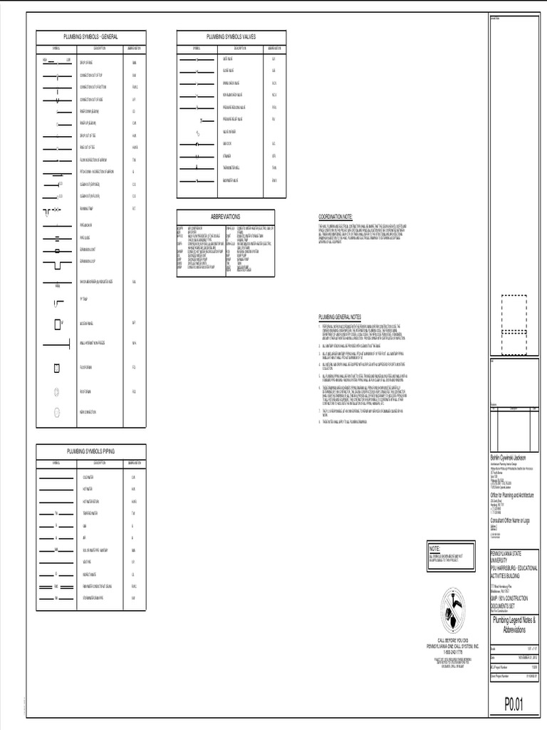 Plumbing Legends & Abbreviations | PDF | Plumbing | Water Heating