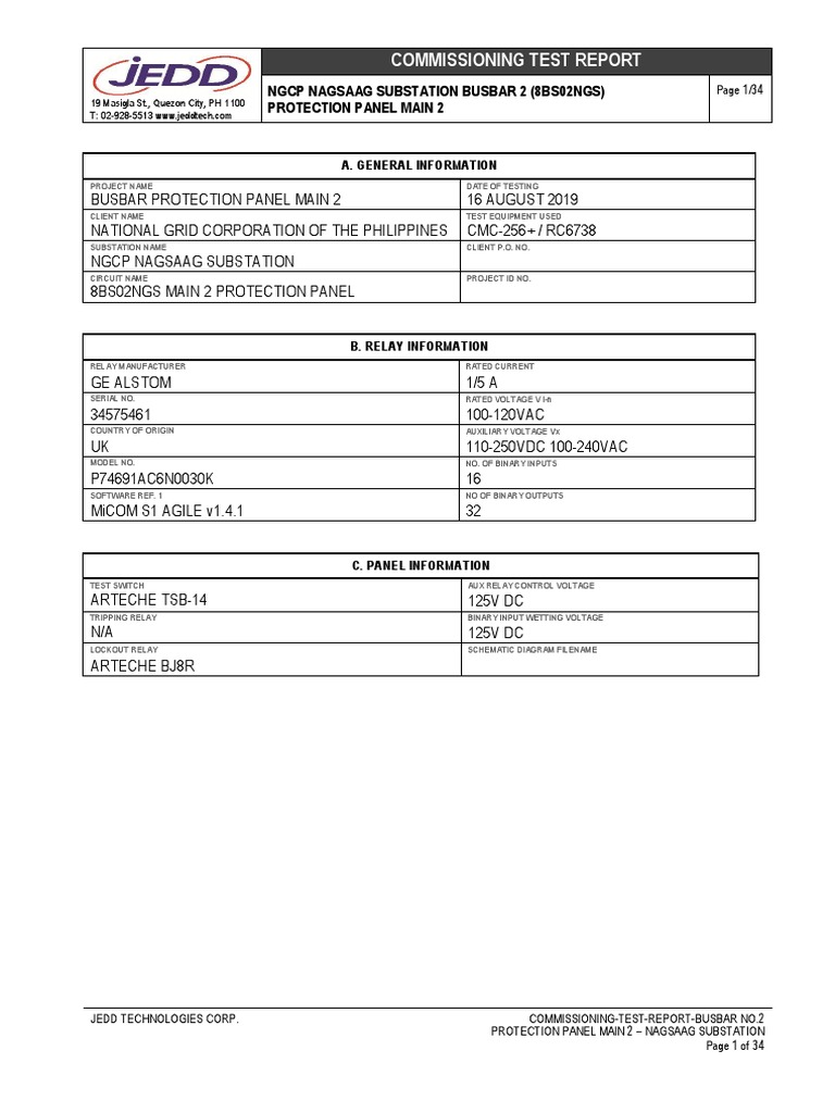 Test Result PDF | PDF | Electrical Substation | Relay