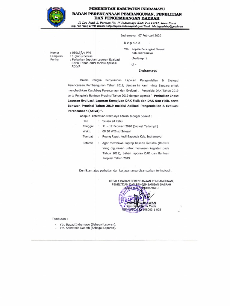 Surat Perbaikan ADIVA | PDF