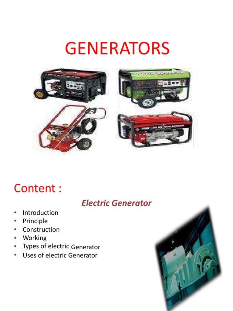 Generators | PDF | Electric Generator | Electromagnetic Induction