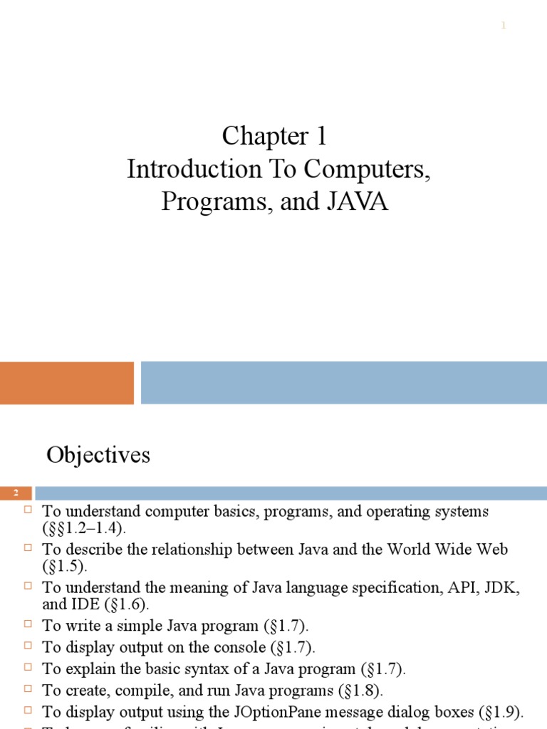 Introduction To Computers, Programs, and JAVA | PDF | Computer Data Storage | Java (Programming ...