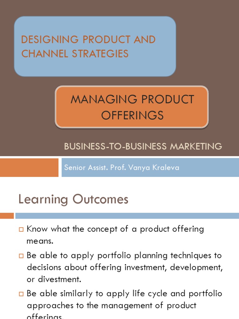 Managing B2B Product Offerings | PDF | Marketing | Product (Business)