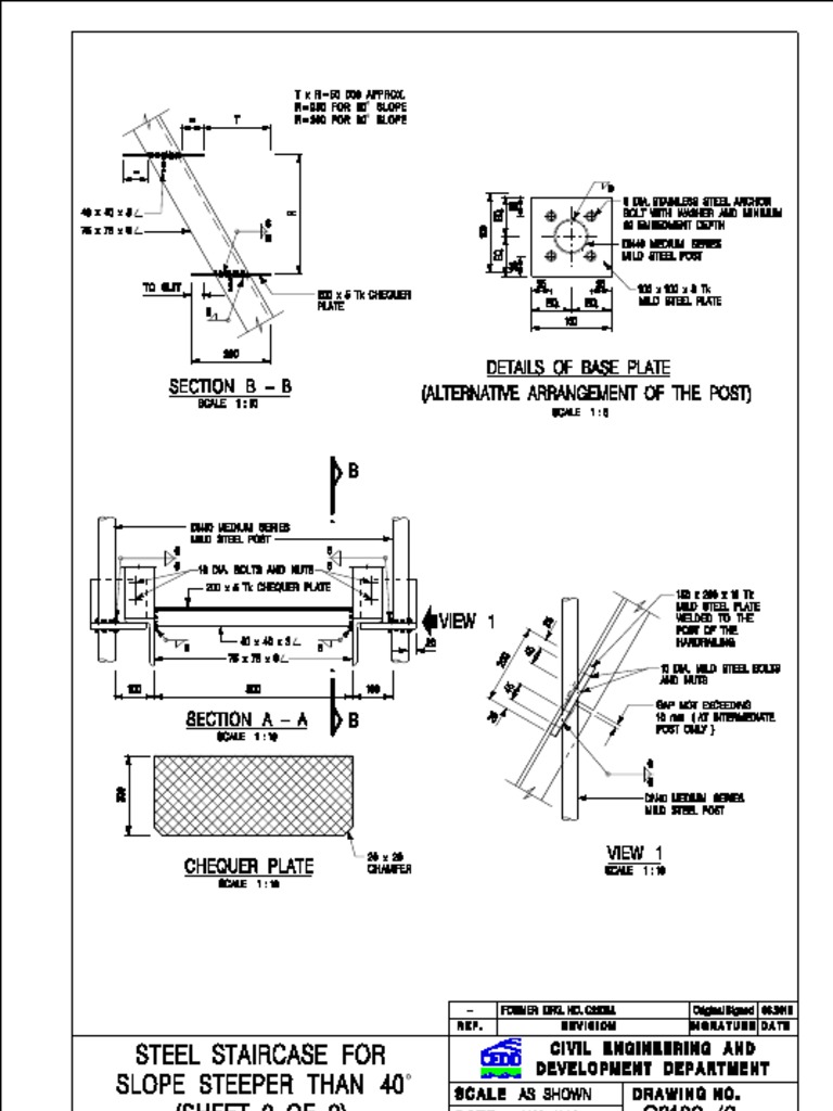 Design Plans and Specifications for a Steel Staircase on a Slope ...
