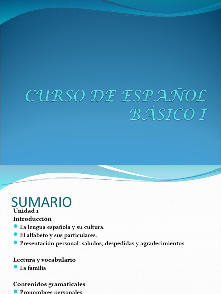 Espanhol Básico | PDF | Lengua portuguesa | Alfabeto