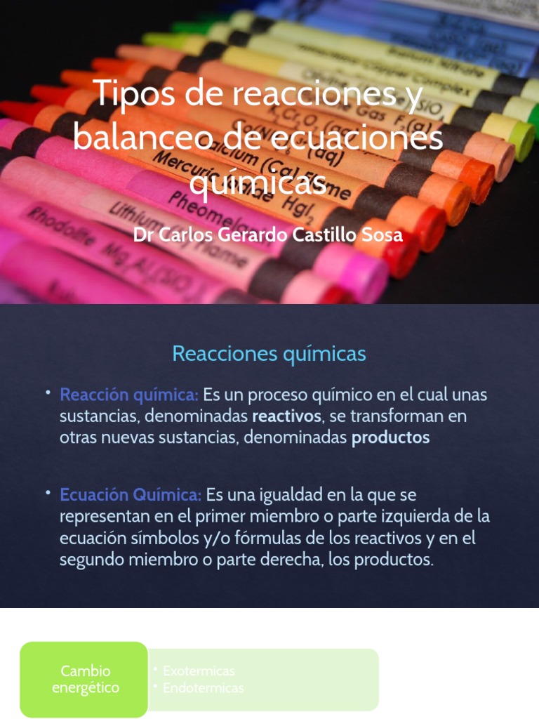 Balanceo de Ecuaciones Químicas | PDF | Redox | Estequiometría