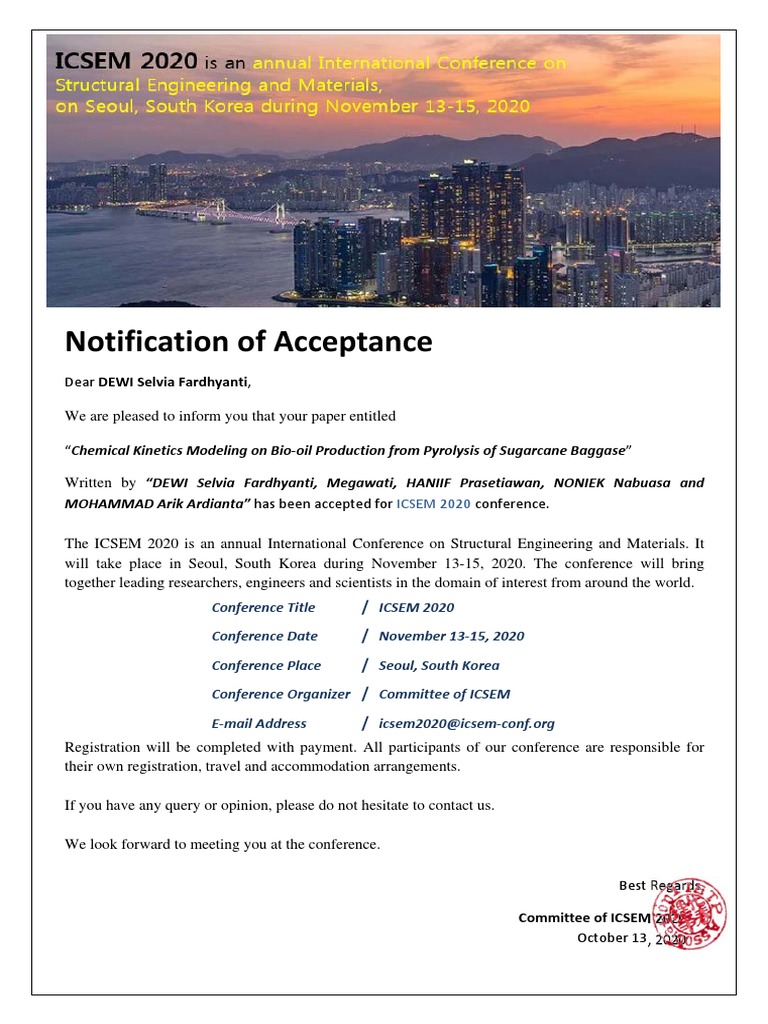 Notification of Acceptance | PDF