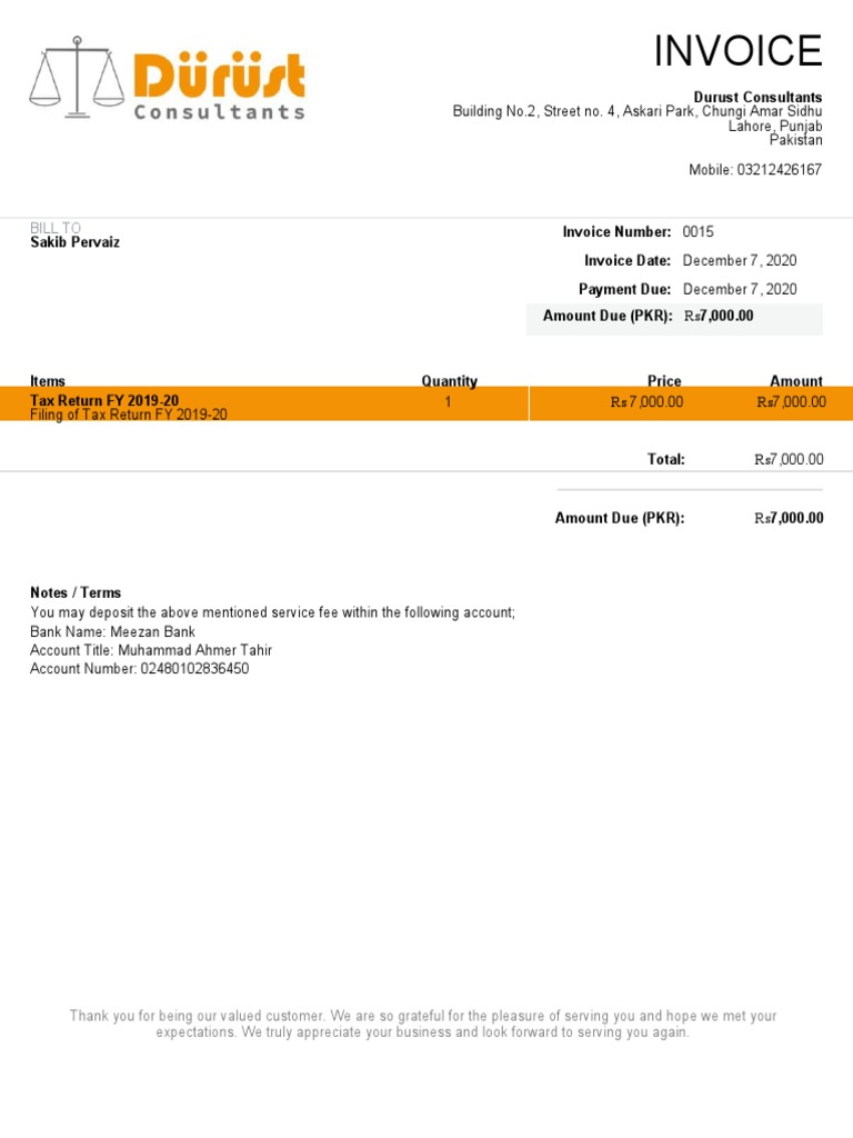 Invoice 0015 2020-12-07 | PDF
