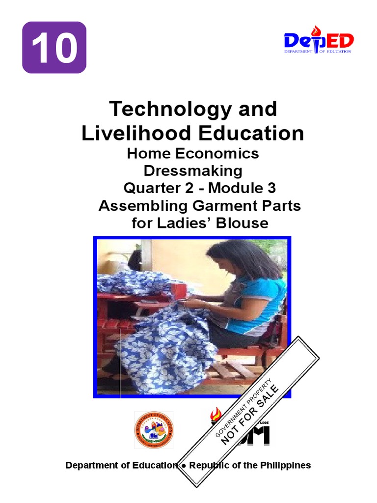 10 DRESSMAKING Q2M3 Tle10 He Dressmaking q2 Mod3 Assemblinggarmentpartsforladiesblouse v3 (30 ...