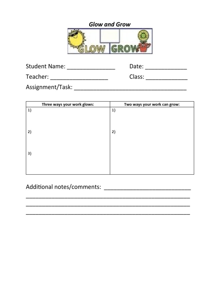 Student Work Reflection Template | PDF | Career & Growth