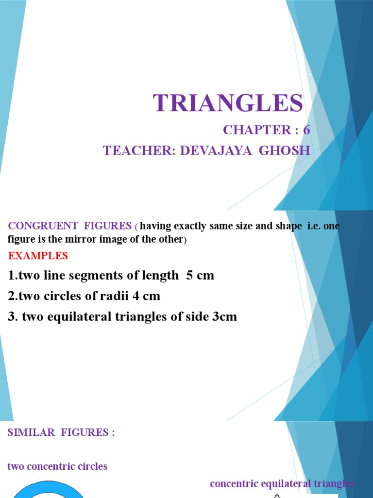 Triangles: Teacher: Devajaya Ghosh | PDF | Triangle | Convex Geometry