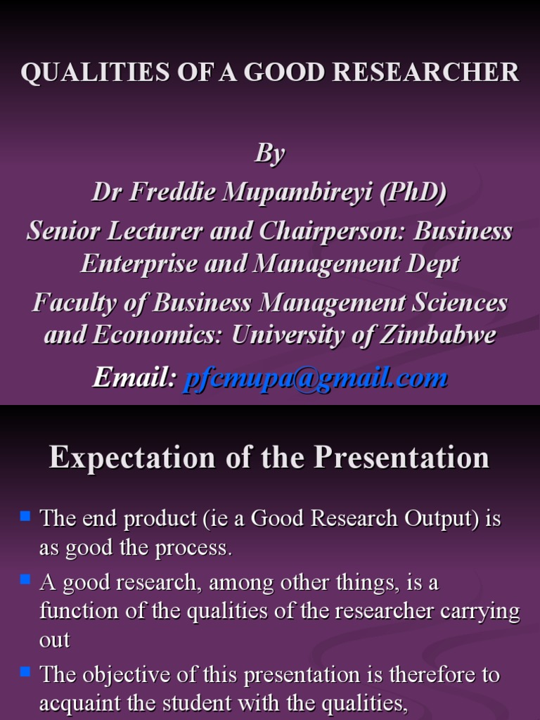 Qualities of A Good Researcher | PDF | Motivation | Motivational