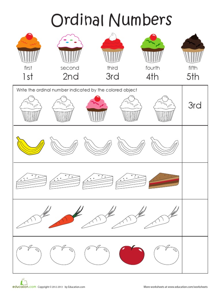 Ordinal Numbers: 1st 2nd 3rd 4th 5th 3rd | PDF