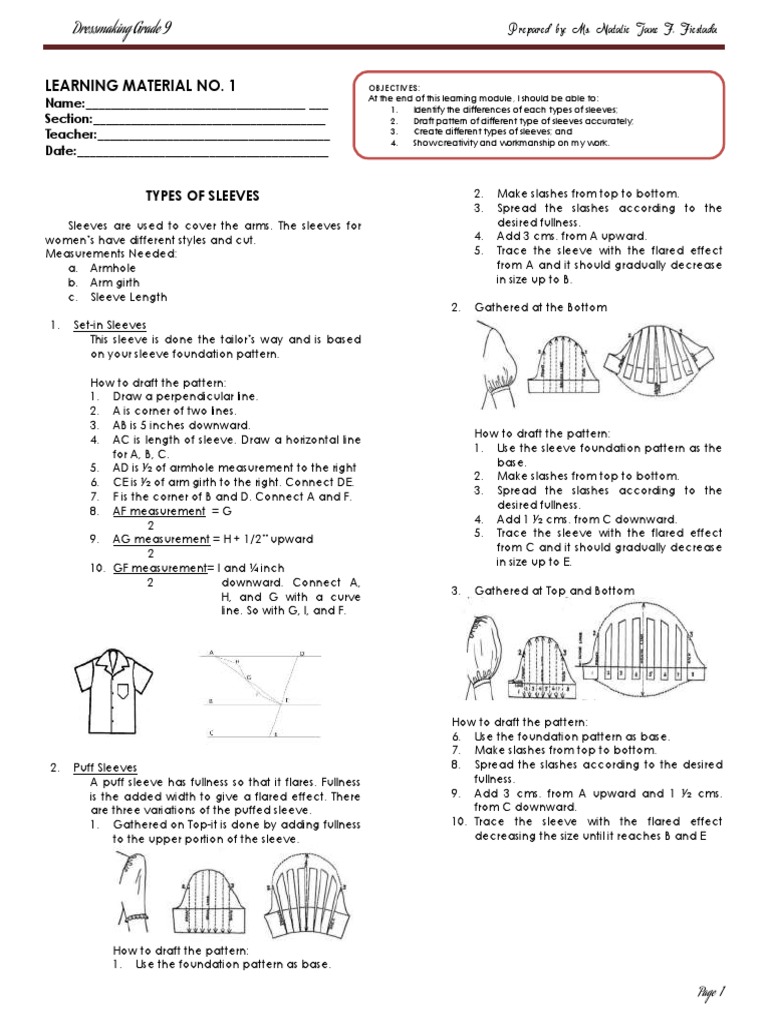 Module Dressmaking 9 | PDF | Seam (Sewing) | Sewing