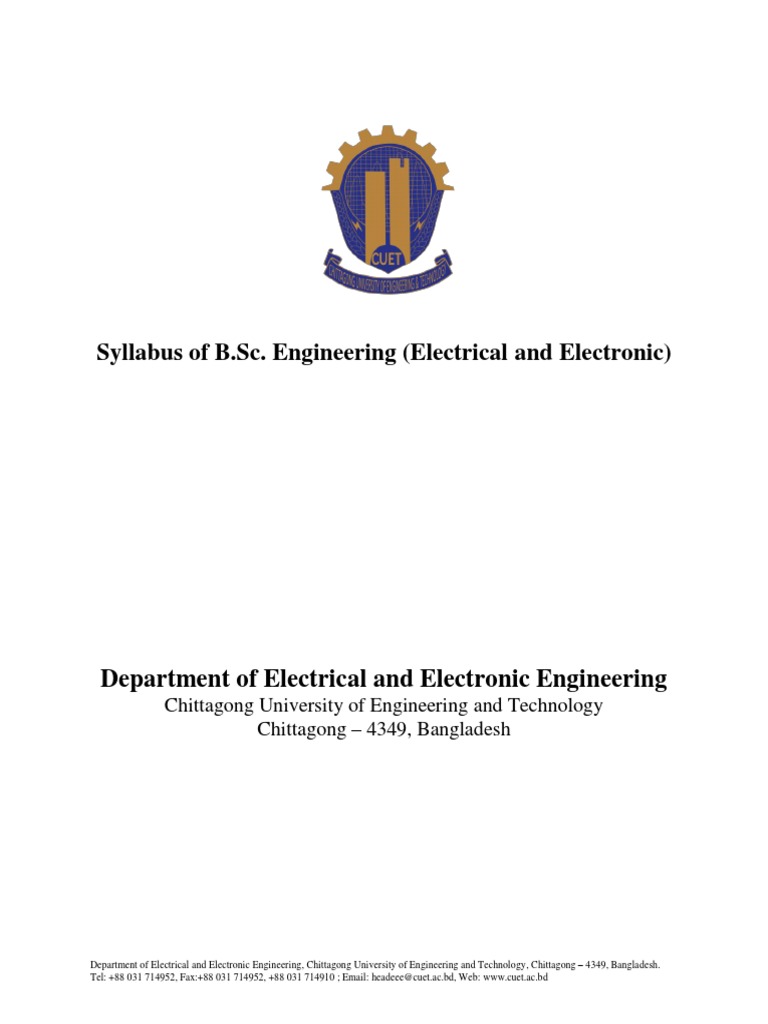 Syllabus - EEE CUET - New - From 18 Bach | PDF | Electrical Network ...
