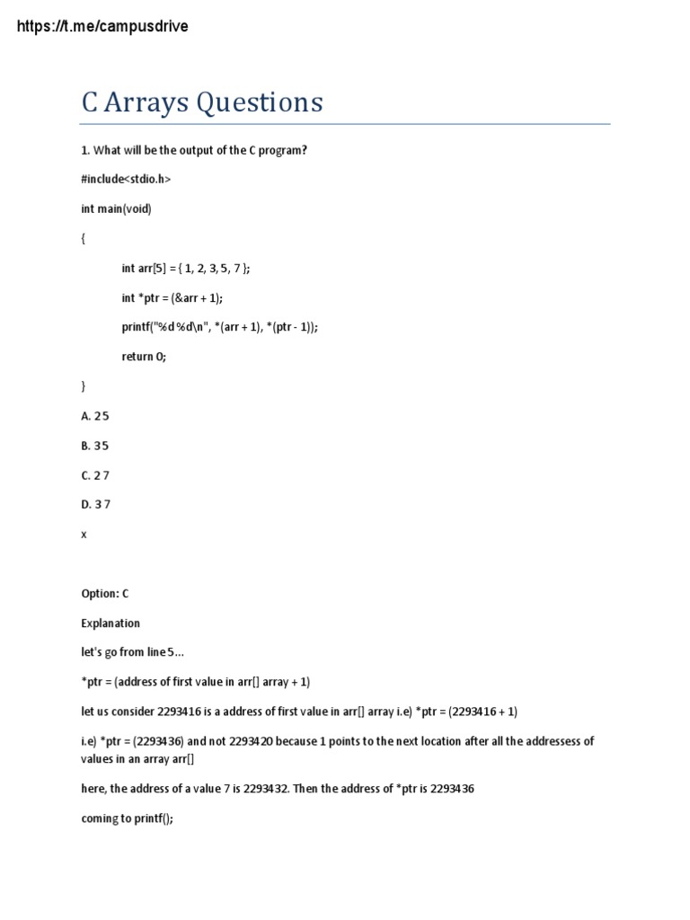 Array Questions | PDF | Software Engineering | Computer Programming