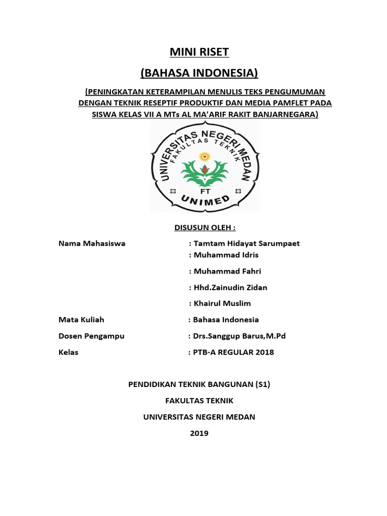 Mini Riset Bahasa Indonesia | PDF