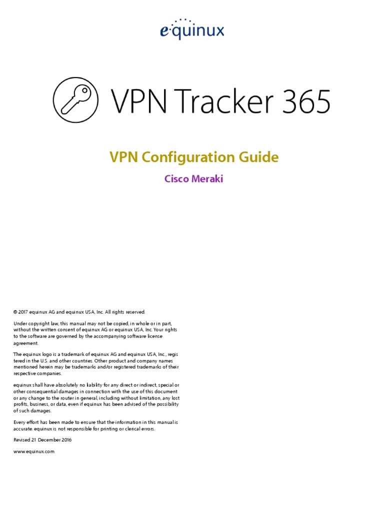 VPN Configuration Guide: Cisco Meraki | PDF | Domain Name System ...