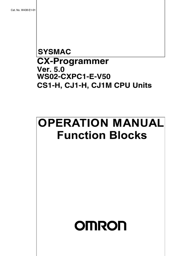 ManualOperacio - CX-Programmer 5.0 Function Blocks PDF | PDF | Programmable Logic Controller ...