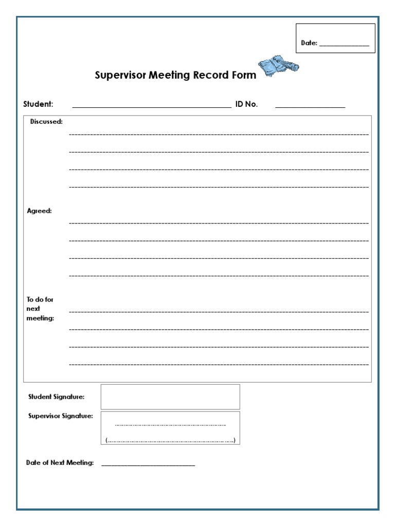 Supervisor Meeting Record Form | PDF | Business