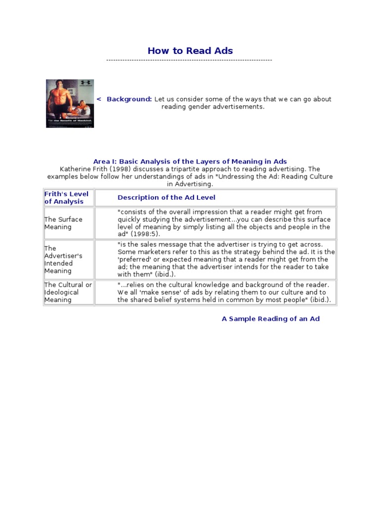 How To Read Ads | PDF | Advertising | Communication