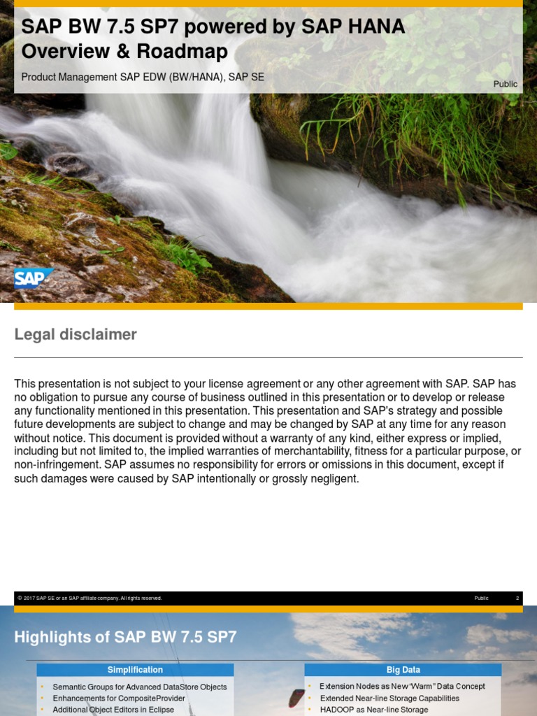 SAP BW 7.5 SP4 Powered by SAP HANA Overview & Roadmap | PDF | Sap Se ...