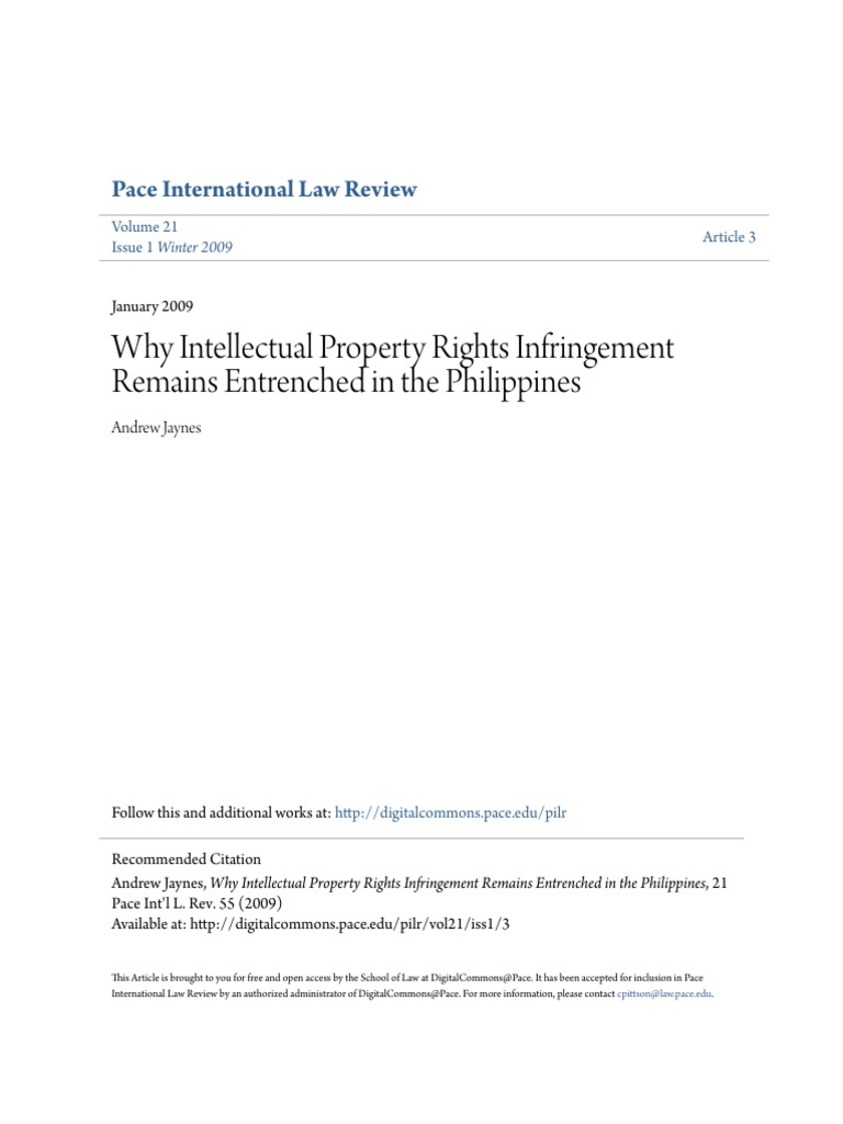 Why Intellectual Property Rights Infringement Remains Entrenched in The ...