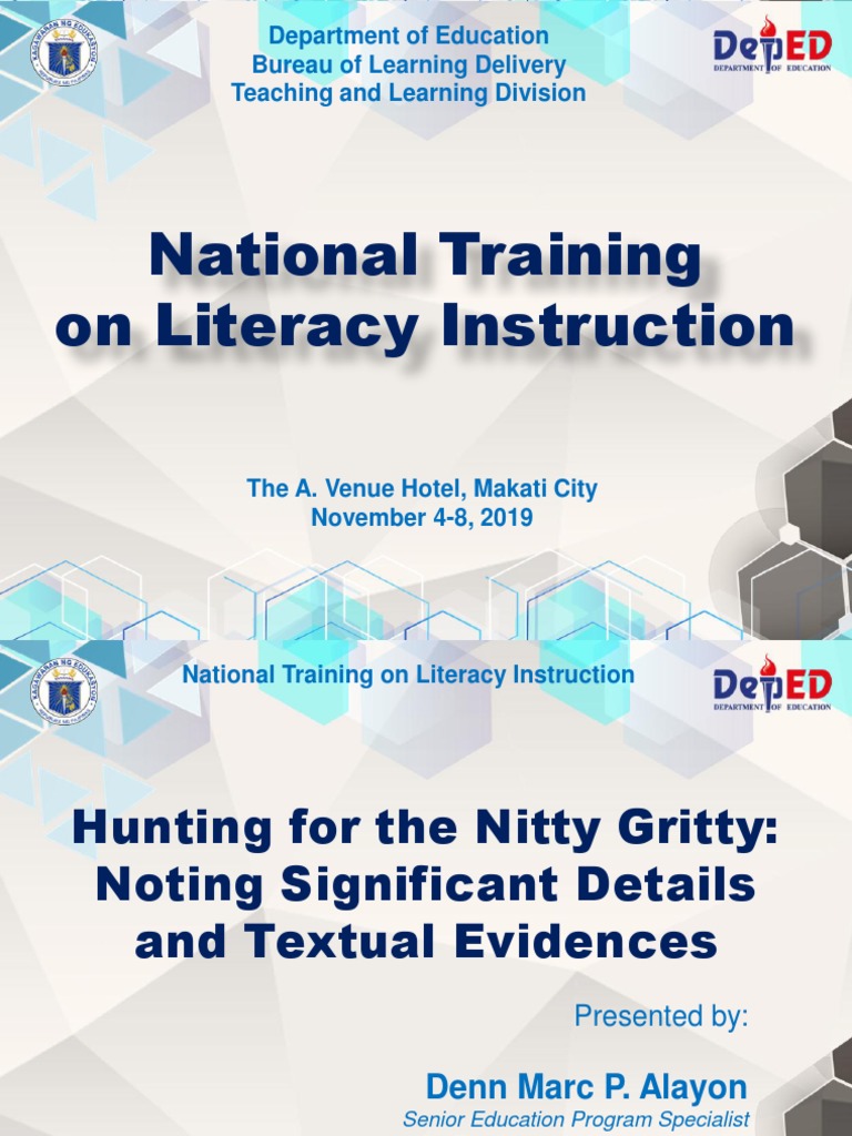 Session Presentation - Noting Significant Details and Textual Evidences ...