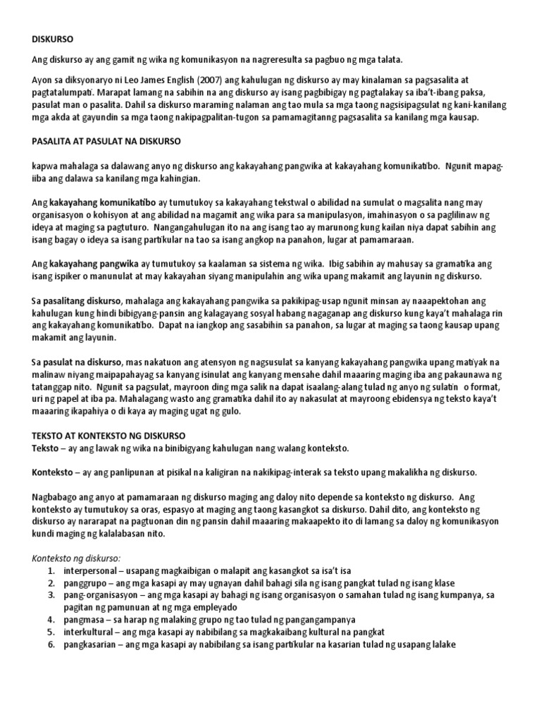 DISKURSO | PDF