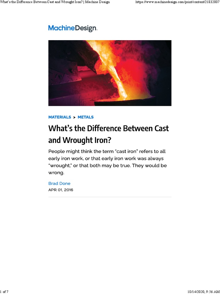 Cast Iron Vs Wrought Iron | Download Free PDF | Cast Iron | Iron