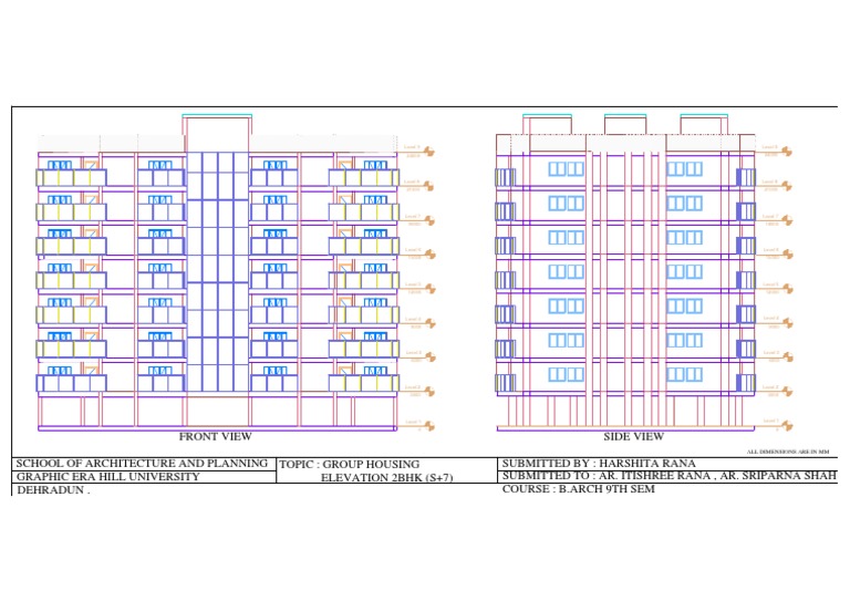 9) Elevation Sheet 2BHK | PDF