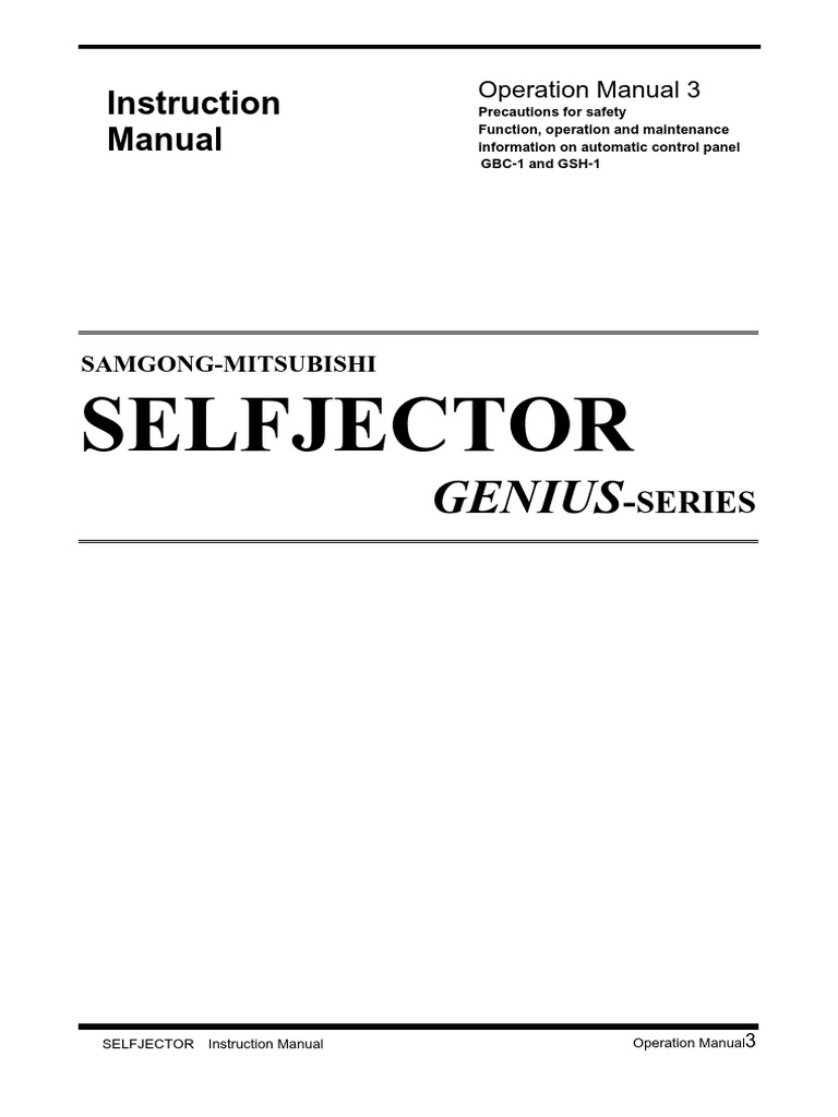 Samgong-Mitsubishi Selfjector PDF | PDF | Timer | Valve