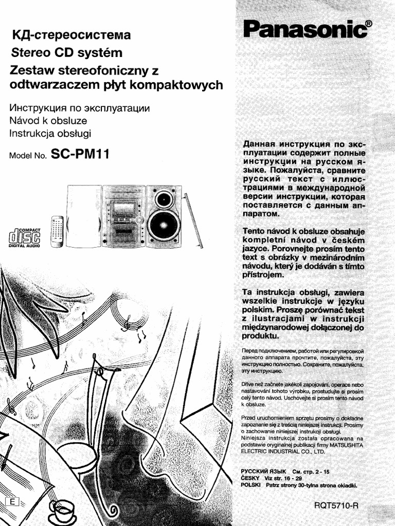 Panasonic SC-PM11 User Manual | PDF