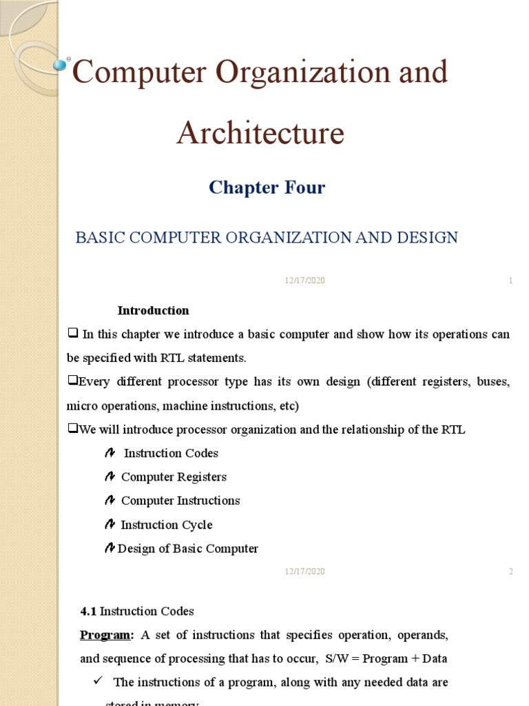 Computer Organization and Architecture: Chapter Four | PDF | Central ...