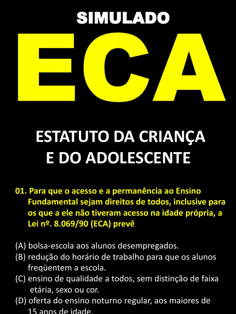 ECA - Estatuto da Criança e do Adolescente | Adolescência | Família